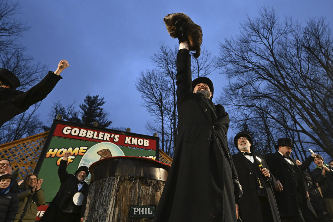 Punxsutawney Phil predicts an early spring at Groundhog Day festivities ...